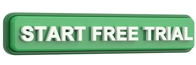 Premium Photo | Start free trial button 3D illustration Premium Photo | Start free trial button 3D illustration