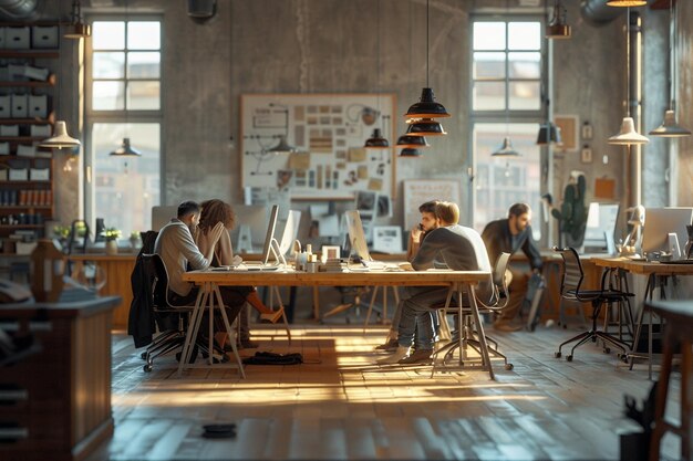 Startup team in dynamic work environment | Premium AI-generated image Startup team in dynamic work environment | Premium AI-generated image