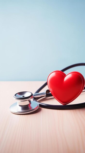 Premium Ai Image Stethoscope And Red Heart Heart Check Concept Healthcare
