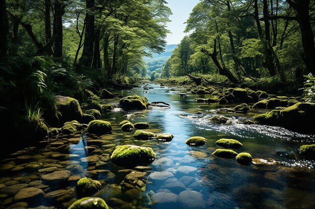 Premium Ai Image Stream Showcasing Natural Beauty And Sustainable