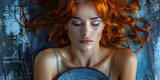 Stressed woman in front of plate symbolizing frustration or lack of ... Stressed woman in front of plate symbolizing frustration or lack of ...