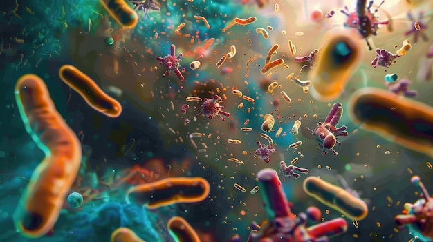 A striking image of bacteria interacting with their environment ... A striking image of bacteria interacting with their environment ...