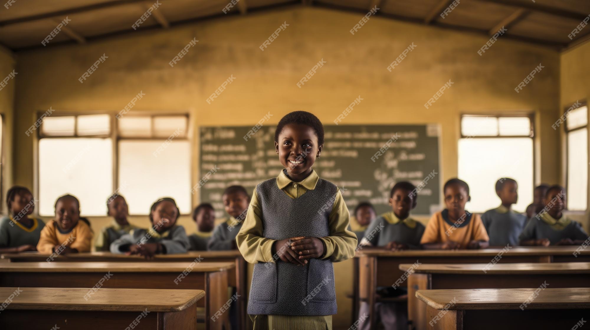 Premium AI Image | a student standing confidently in front of a class Premium AI Image | a student standing confidently in front of a class