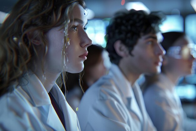 Students in lab coats | Premium AI-generated image Students in lab coats | Premium AI-generated image