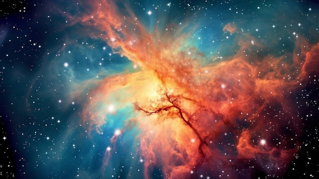 Premium Ai Image A Stunning Photograph Of The Orion Nebula A Stellar Nursery With Vibrant