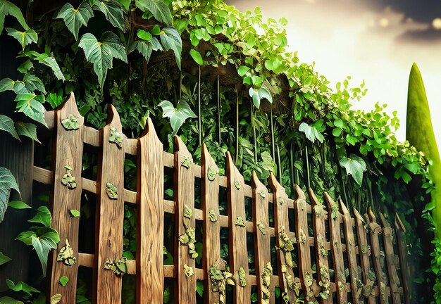 Premium AI Image | sturdy wooden fence with intricate lattice patterns Premium AI Image | sturdy wooden fence with intricate lattice patterns