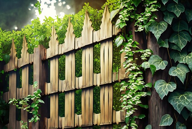 Premium AI Image | sturdy wooden fence with intricate lattice patterns Premium AI Image | sturdy wooden fence with intricate lattice patterns