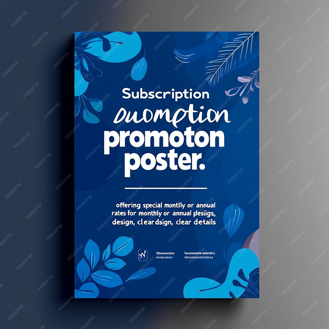 Subscription poster promotion offering monthly or annual plans ... Subscription poster promotion offering monthly or annual plans ...