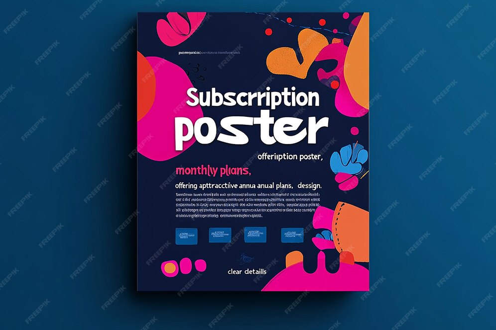 Premium Photo | Subscription poster promotion offering monthly or ... Premium Photo | Subscription poster promotion offering monthly or ...