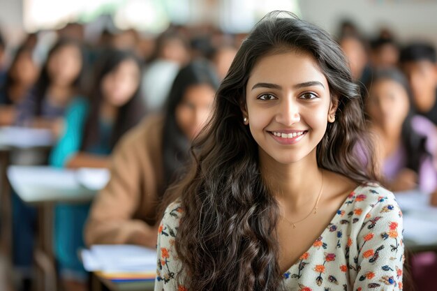 A successful Indian female student | Premium AI-generated image A successful Indian female student | Premium AI-generated image