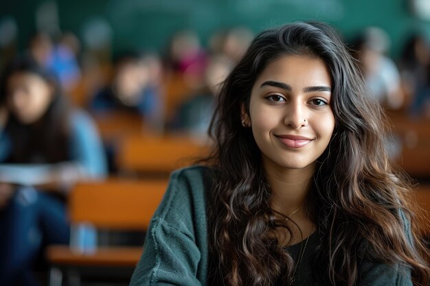 A successful Indian female student | Premium AI-generated image A successful Indian female student | Premium AI-generated image