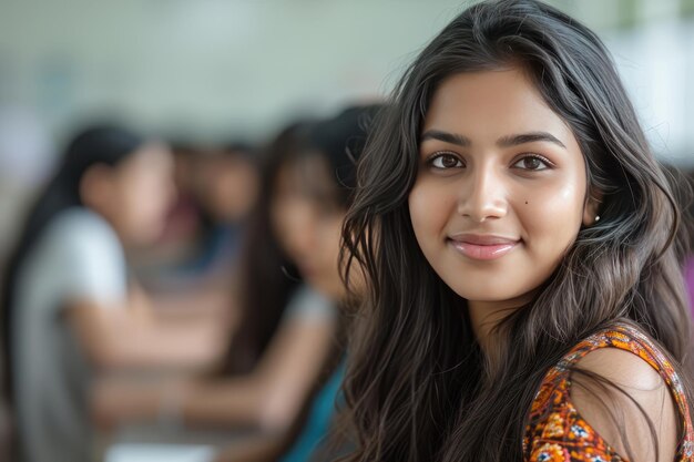 A successful Indian female student | Premium AI-generated image A successful Indian female student | Premium AI-generated image