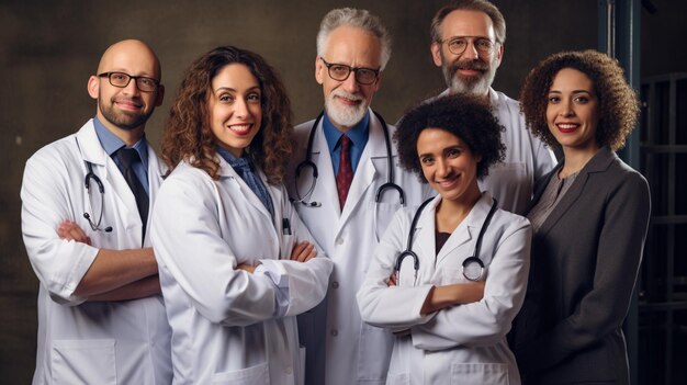 Premium AI Image | successful team of medical experts with confidence Premium AI Image | successful team of medical experts with confidence