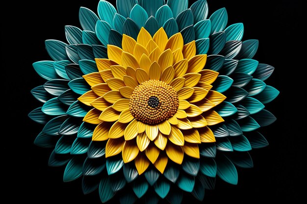 Premium Photo | Sunflower Kaleidoscope Colorful Array Premium Photo | Sunflower Kaleidoscope Colorful Array