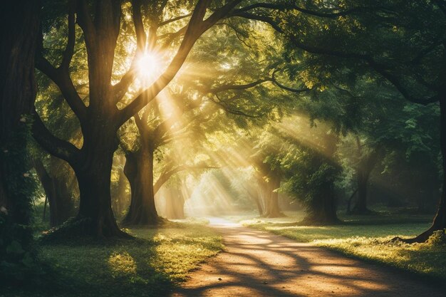 Sunlight shining through trees | Premium AI-generated image Sunlight shining through trees | Premium AI-generated image
