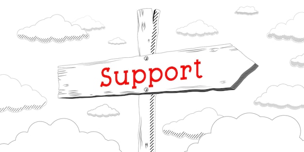 Premium Photo | Support outline signpost with one arrow Premium Photo | Support outline signpost with one arrow