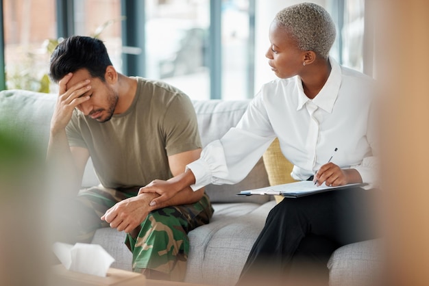 Premium Photo | Support soldier and man in therapy for trauma ... Premium Photo | Support soldier and man in therapy for trauma ...