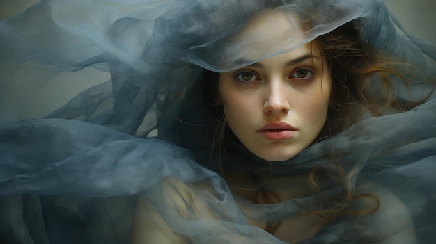 Premium AI Image | Surreal portrait of a woman Premium AI Image | Surreal portrait of a woman