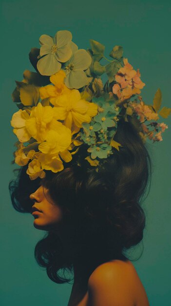 Premium Photo | Surrealistic botanical portrait of women poster art ... Premium Photo | Surrealistic botanical portrait of women poster art ...
