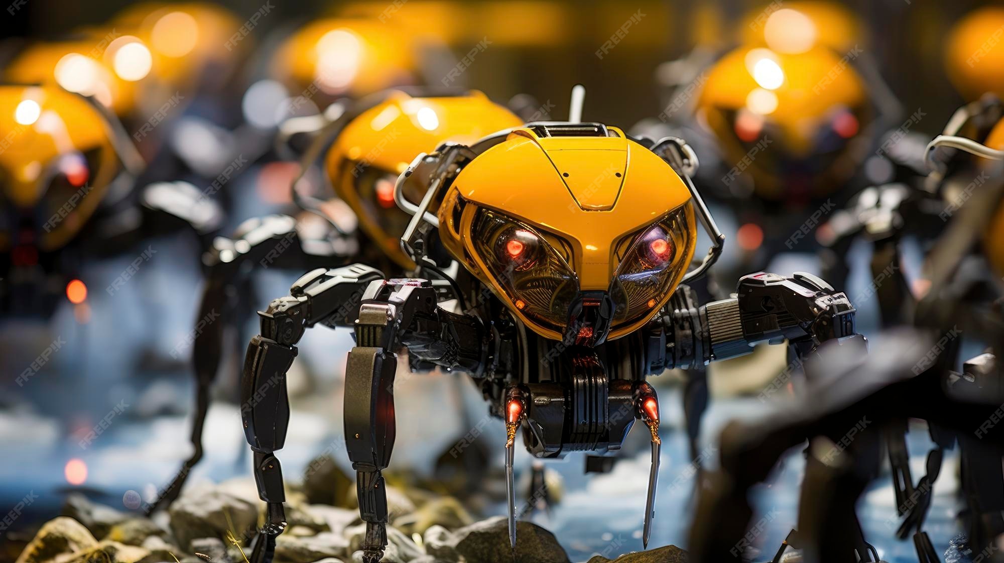 Premium AI Image | Swarm robotics advanced technology innovative multi robot systems coordinated ...