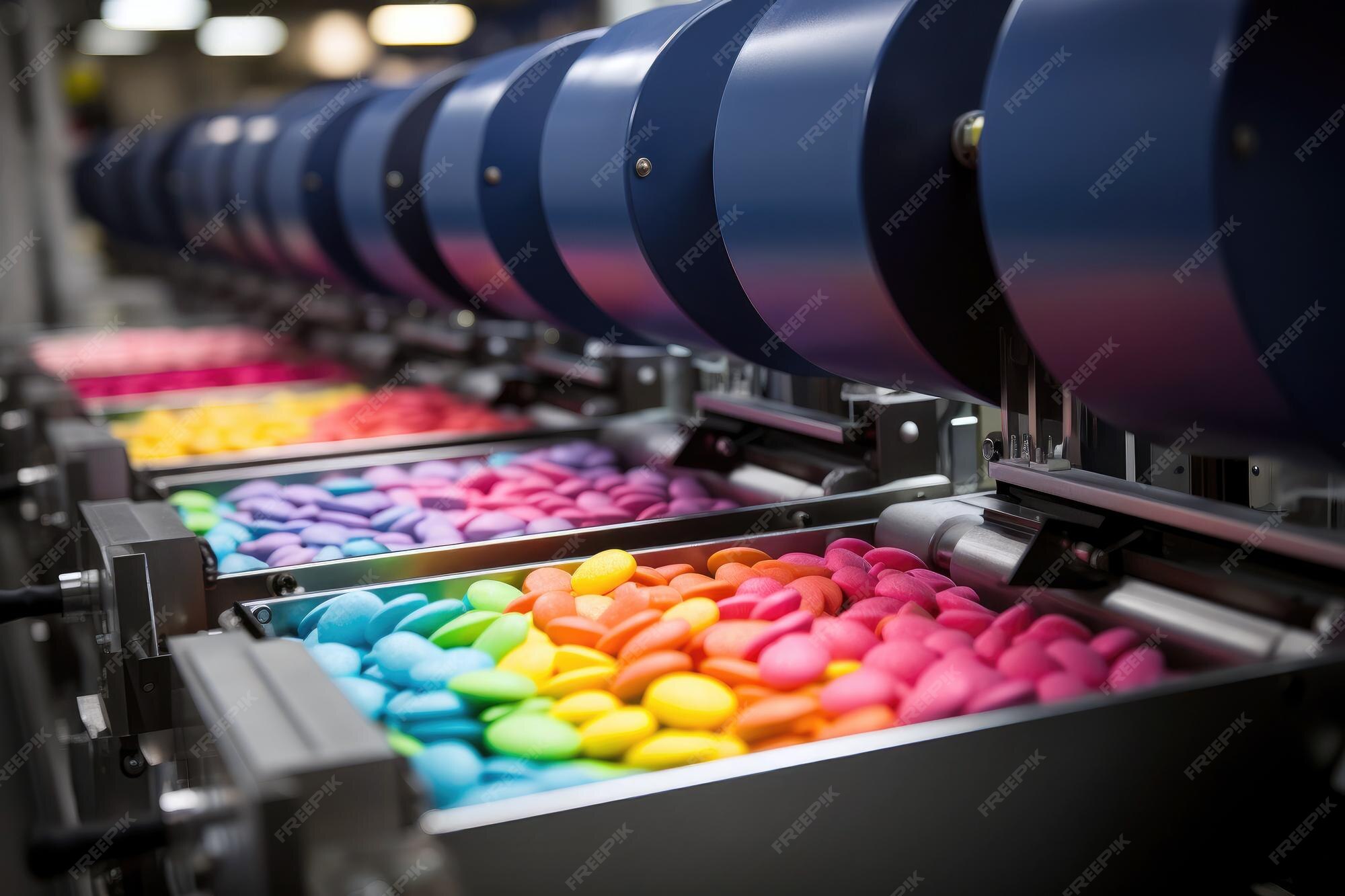 Premium AI Image | Sweet manufacturing with cutting edge automation Premium AI Image | Sweet manufacturing with cutting edge automation