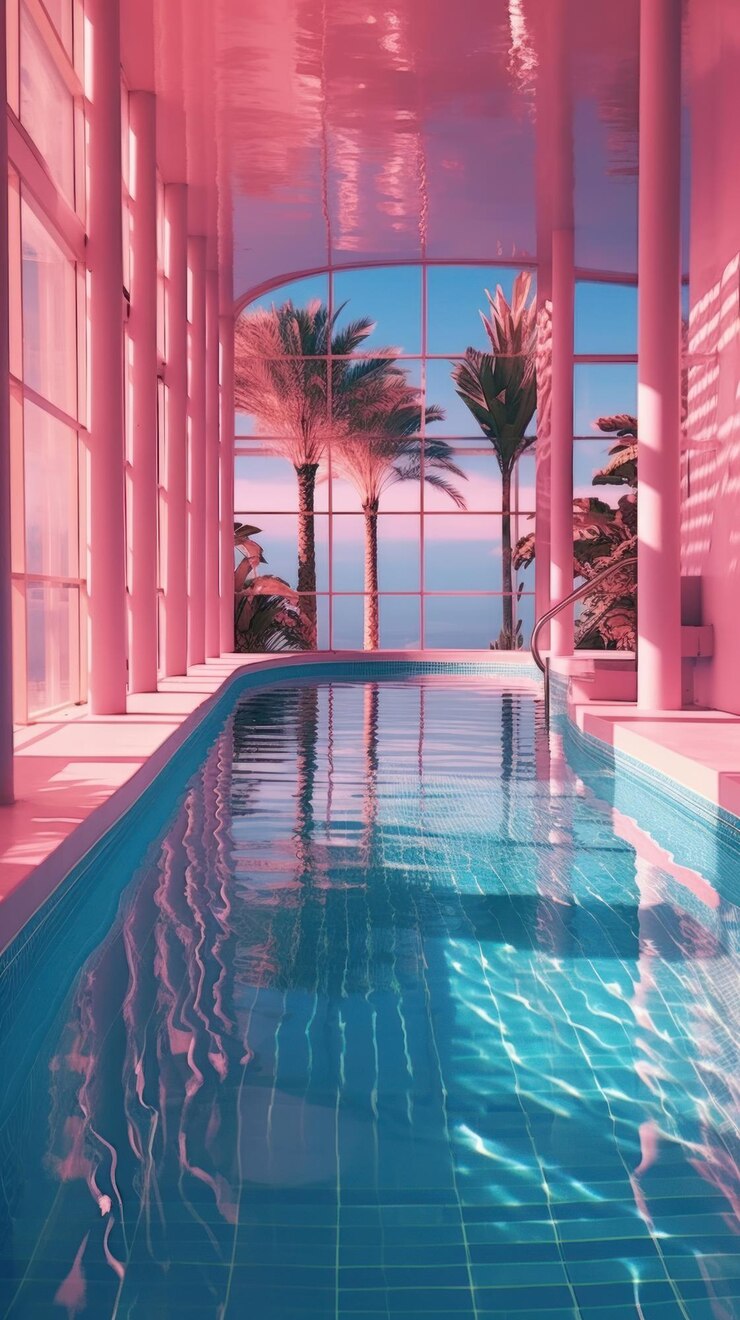 Swimming pool architecture reflection building | Premium AI-generated image Swimming pool architecture reflection building | Premium AI-generated image