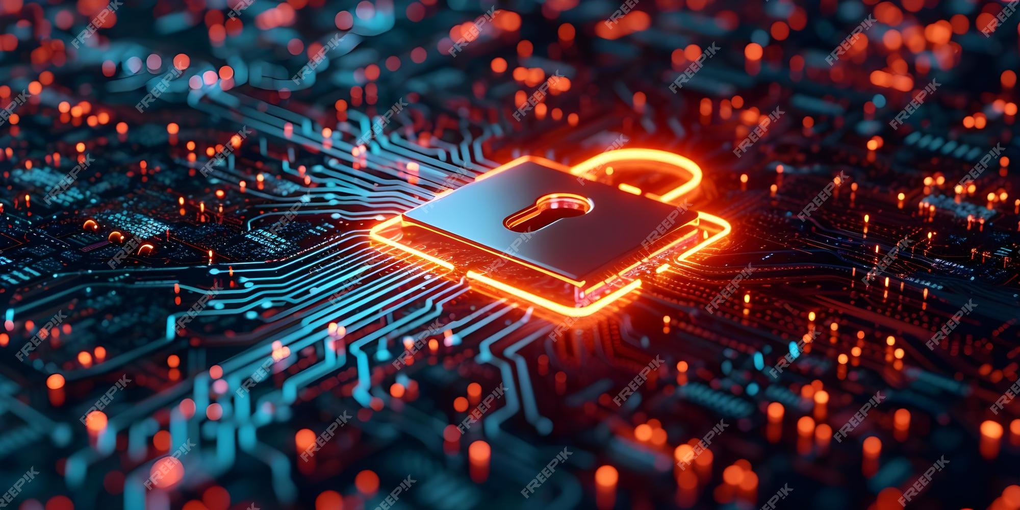 Premium Photo | Symbol of Lock on Digital Circuit Pattern Representing ... Premium Photo | Symbol of Lock on Digital Circuit Pattern Representing ...