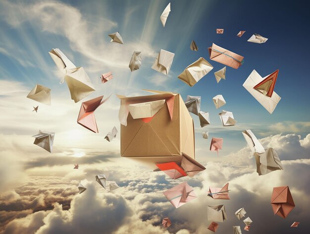Premium AI Image | symbolic email delivery generated ai Premium AI Image | symbolic email delivery generated ai
