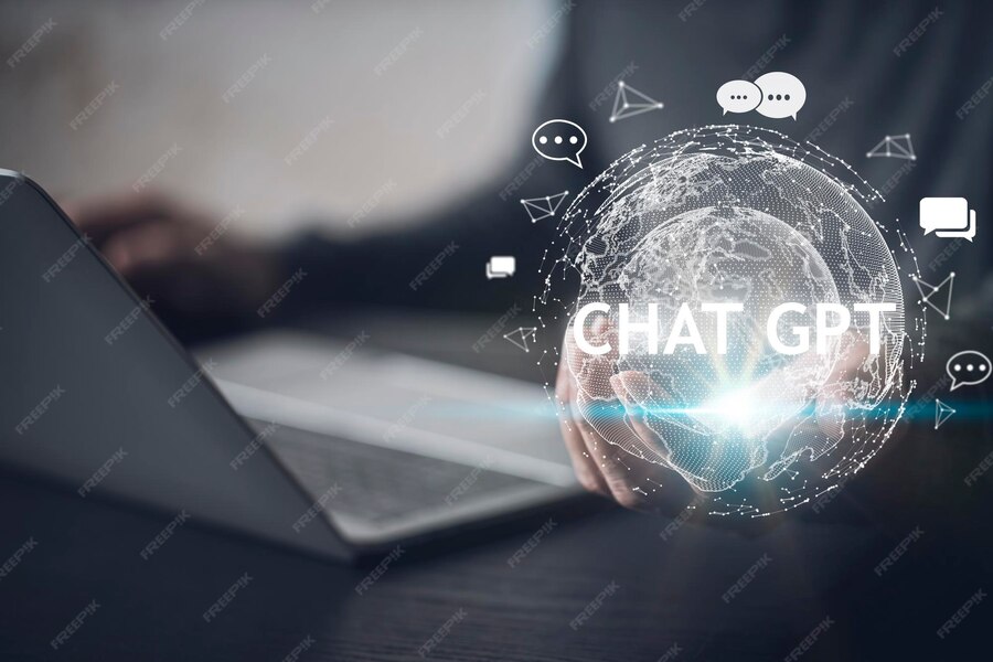 시스템 인공지능 챗봇 노트북이나 스마트폰을 사용하는 사업가 Chatgpt Chat Bot Ai 기술 스마트 로봇 Ai Chat
