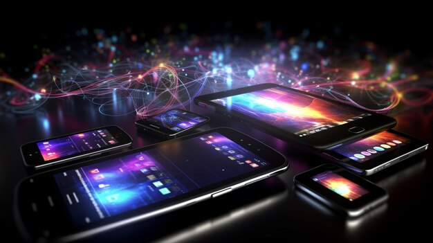 Premium Photo | Tablet computer pc and modern touchscreen smartphones ... Premium Photo | Tablet computer pc and modern touchscreen smartphones ...