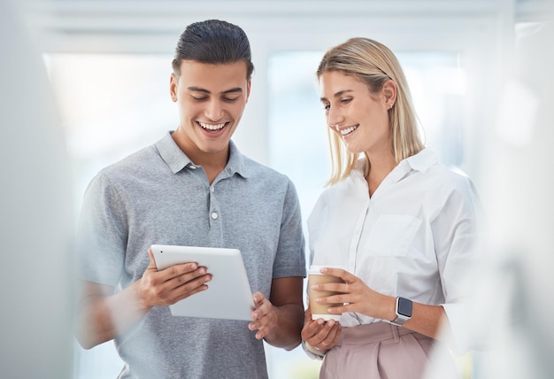 Premium Photo | Tablet office teamwork and happy business people on ... Premium Photo | Tablet office teamwork and happy business people on ...