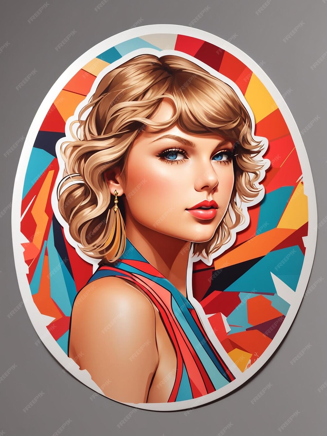Premium AI Image | Taylor Swift Sticker confident mood Premium AI Image | Taylor Swift Sticker confident mood