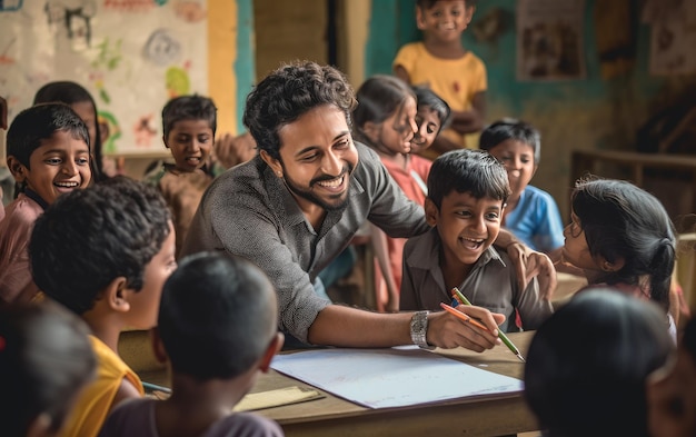 Premium AI Image | The Teacher39s Impact Uniting Education and Hope Premium AI Image | The Teacher39s Impact Uniting Education and Hope