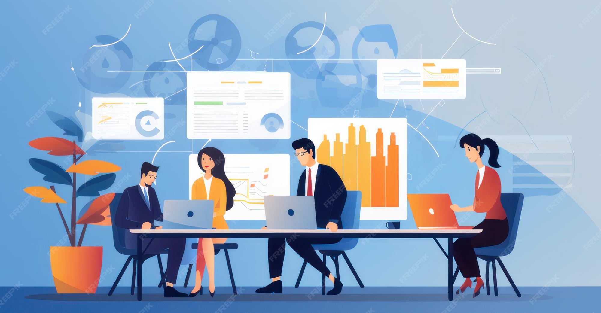 Premium AI Image | Team brainstorming business strategies Premium AI Image | Team brainstorming business strategies