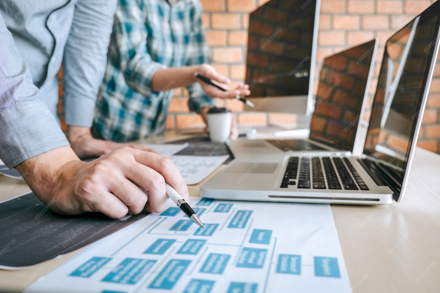 Premium Photo Team Of Professional Developer Programmer Cooperation 