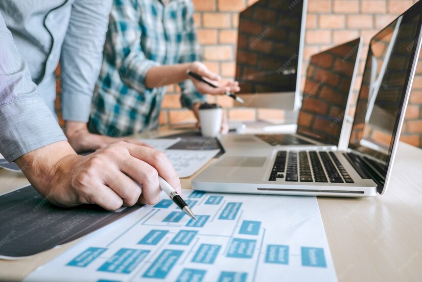 Premium Photo | Team of Professional Developer programmer cooperation ...