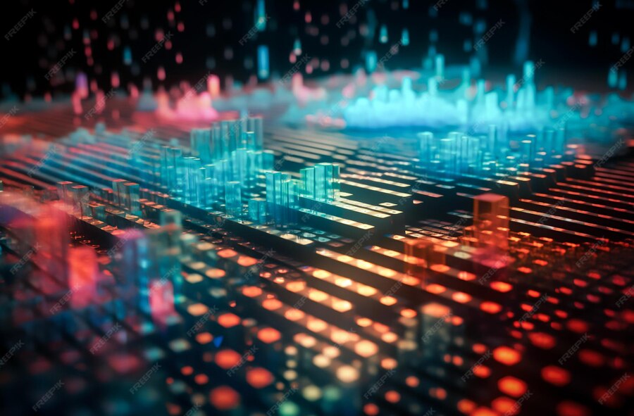 Premium AI Image | Tech's Digital Leap Abstract coding tech background ...