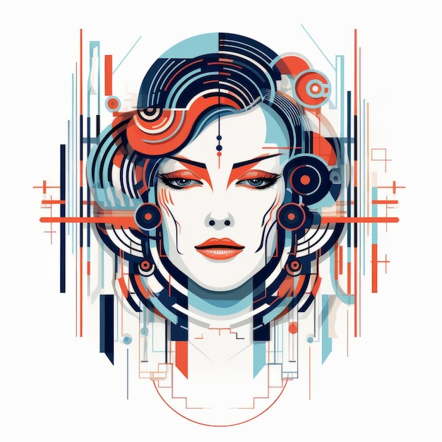 Techno Pop Art Vector Illustration Futuristic Woman Robot | Premium AI ... Techno Pop Art Vector Illustration Futuristic Woman Robot | Premium AI ...