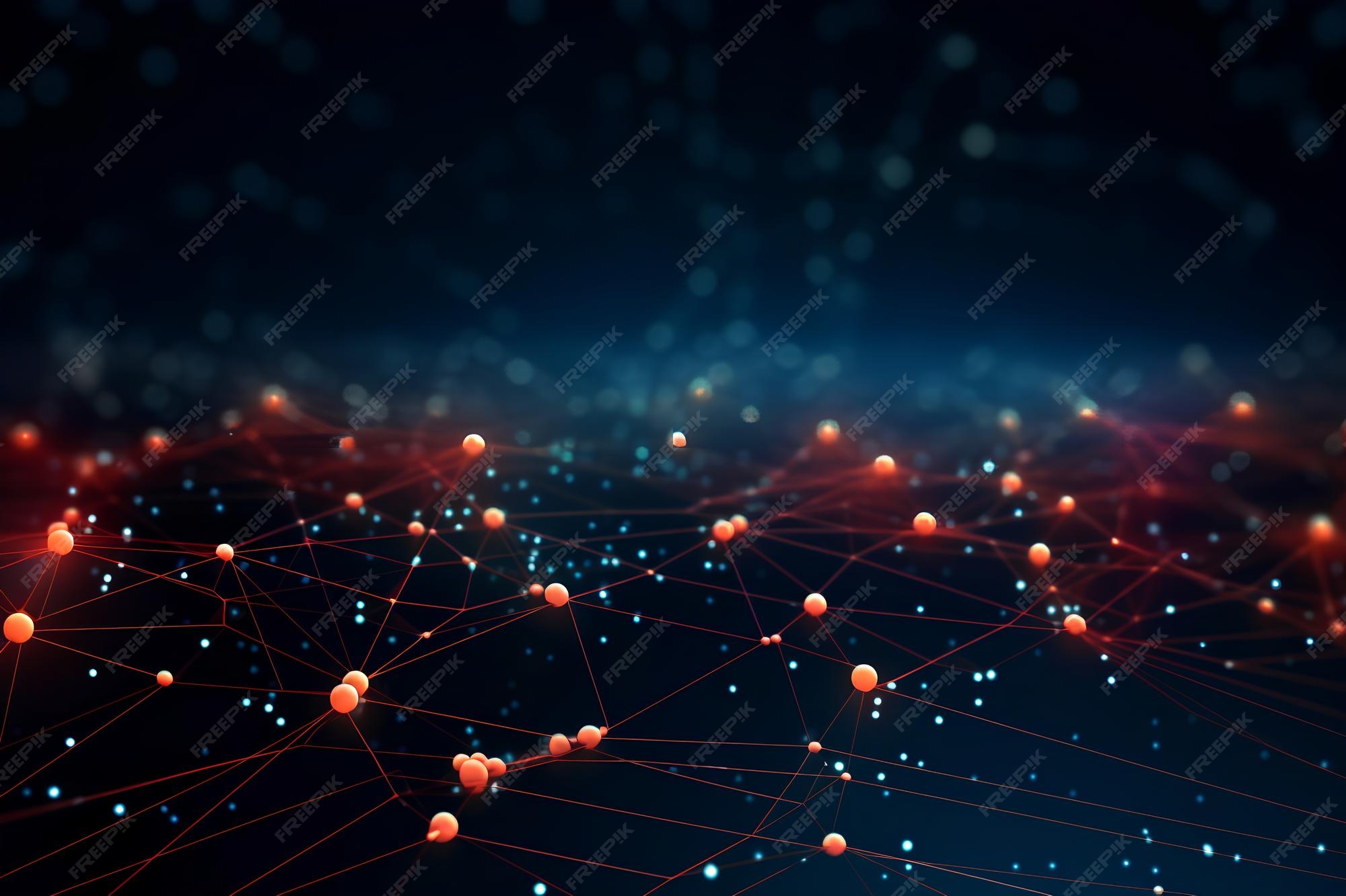 Premium Ai Image Technology Abstract Network Background With A Bright