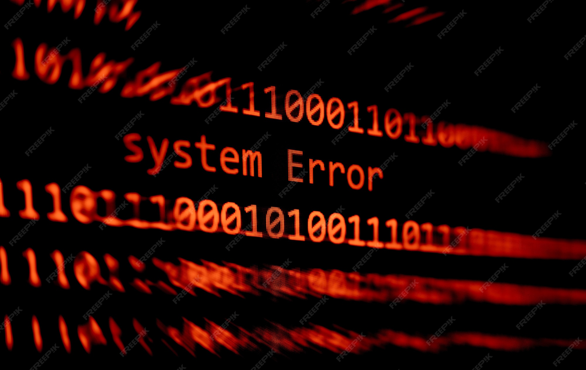 Premium Photo Technology Binary Code Number Data Alert System Error Message On Display Screen