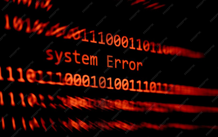 Premium Photo | Technology binary code number data alert system error ...