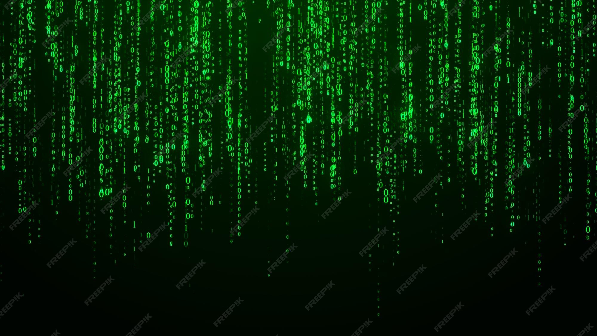 Premium Photo Technology Binary Code Random Falling Digits On Screen Hacked Software Matrix