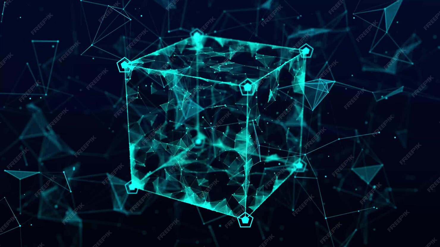 Premium Photo Technology Blockchain Concept Visualization Of The Dynamic Flow Of The