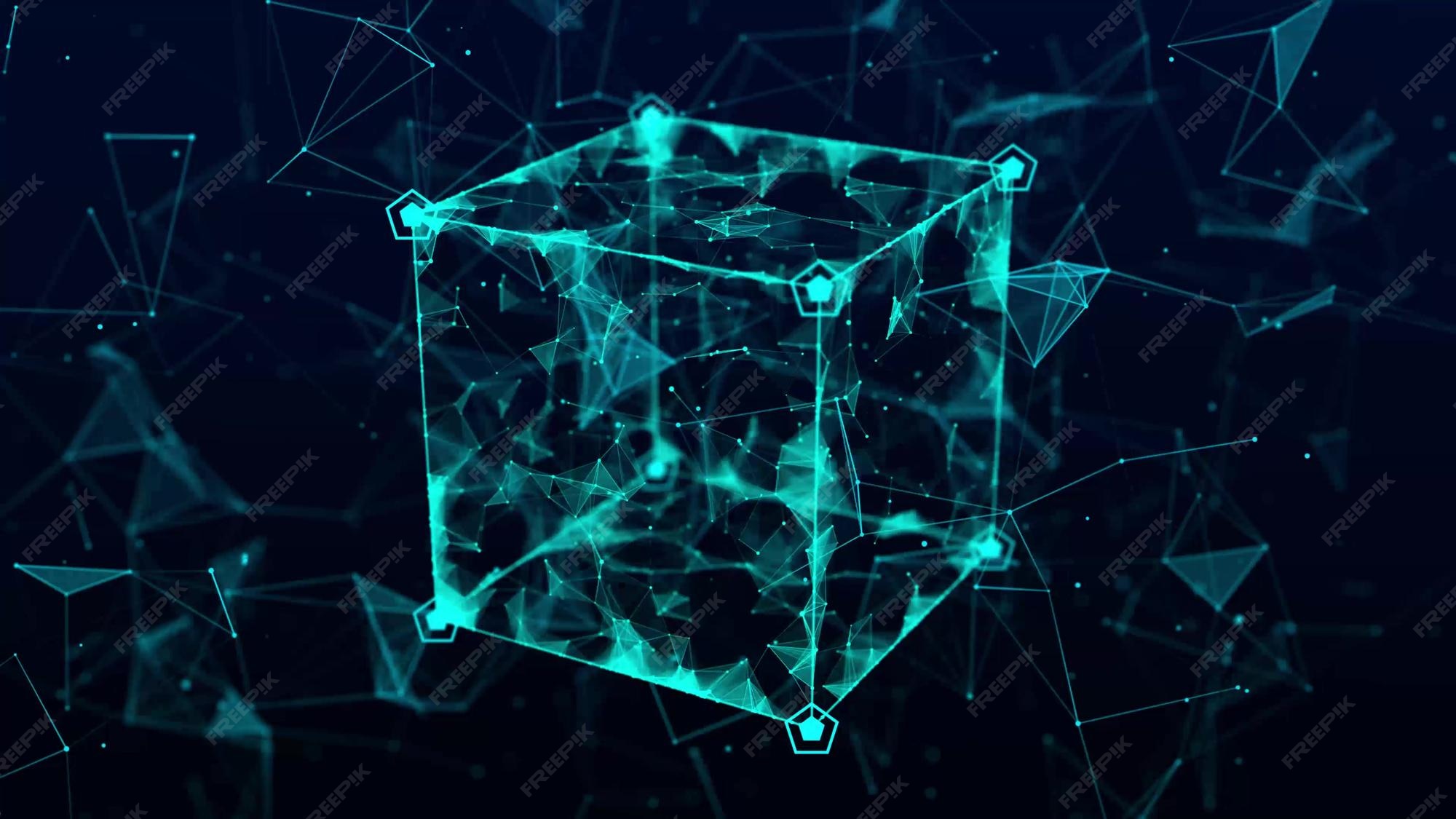 Premium Photo Technology Blockchain Concept Visualization Of The Dynamic Flow Of The