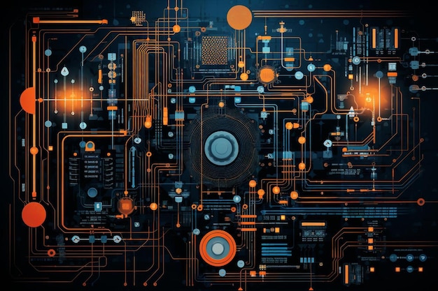 Premium Photo | Technology circuit lines diagram futuristic Premium Photo | Technology circuit lines diagram futuristic