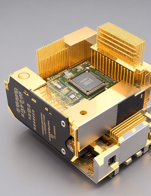 Premium Photo Technology Circuit Processor With Microchip Generated By Ai