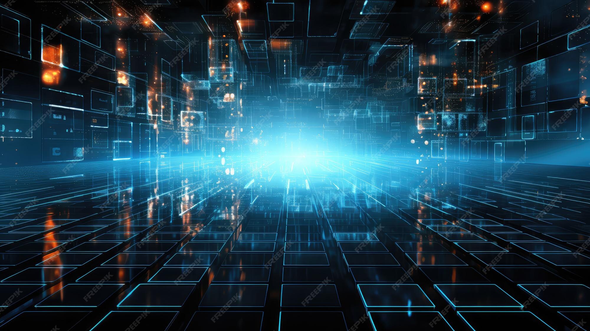 Premium AI Image | technology cyber sorting grid illustration digital ...