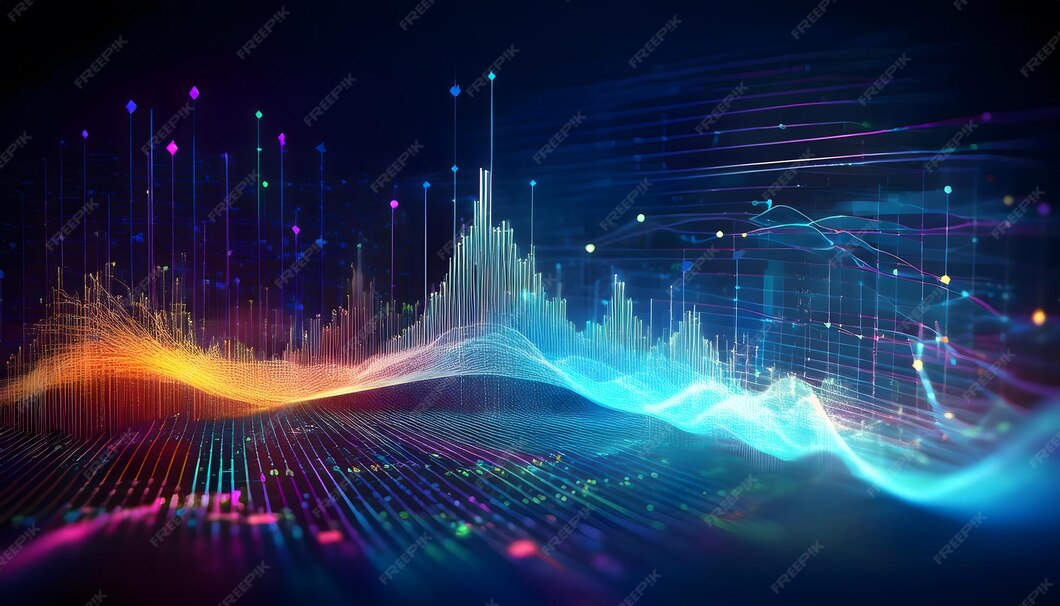 Technology Network Digital Data Flow Artificial Intelligence data analytics processing abstract ...