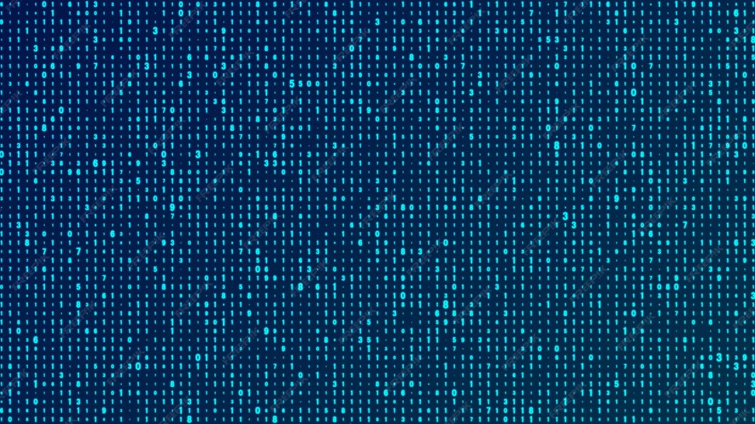 Premium Photo | Technology stream binary code digital illustration blue matrix background ...