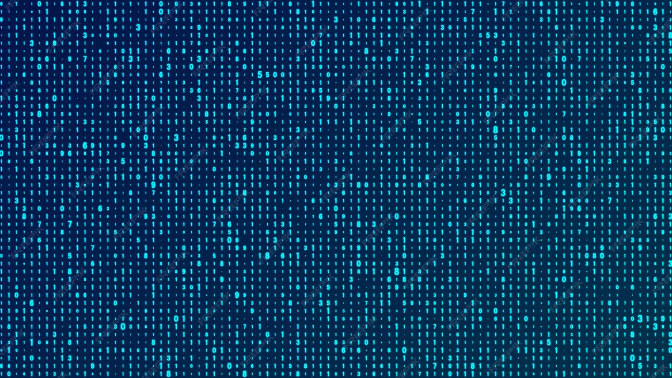 Premium Photo | Technology stream binary code digital illustration blue matrix background ...